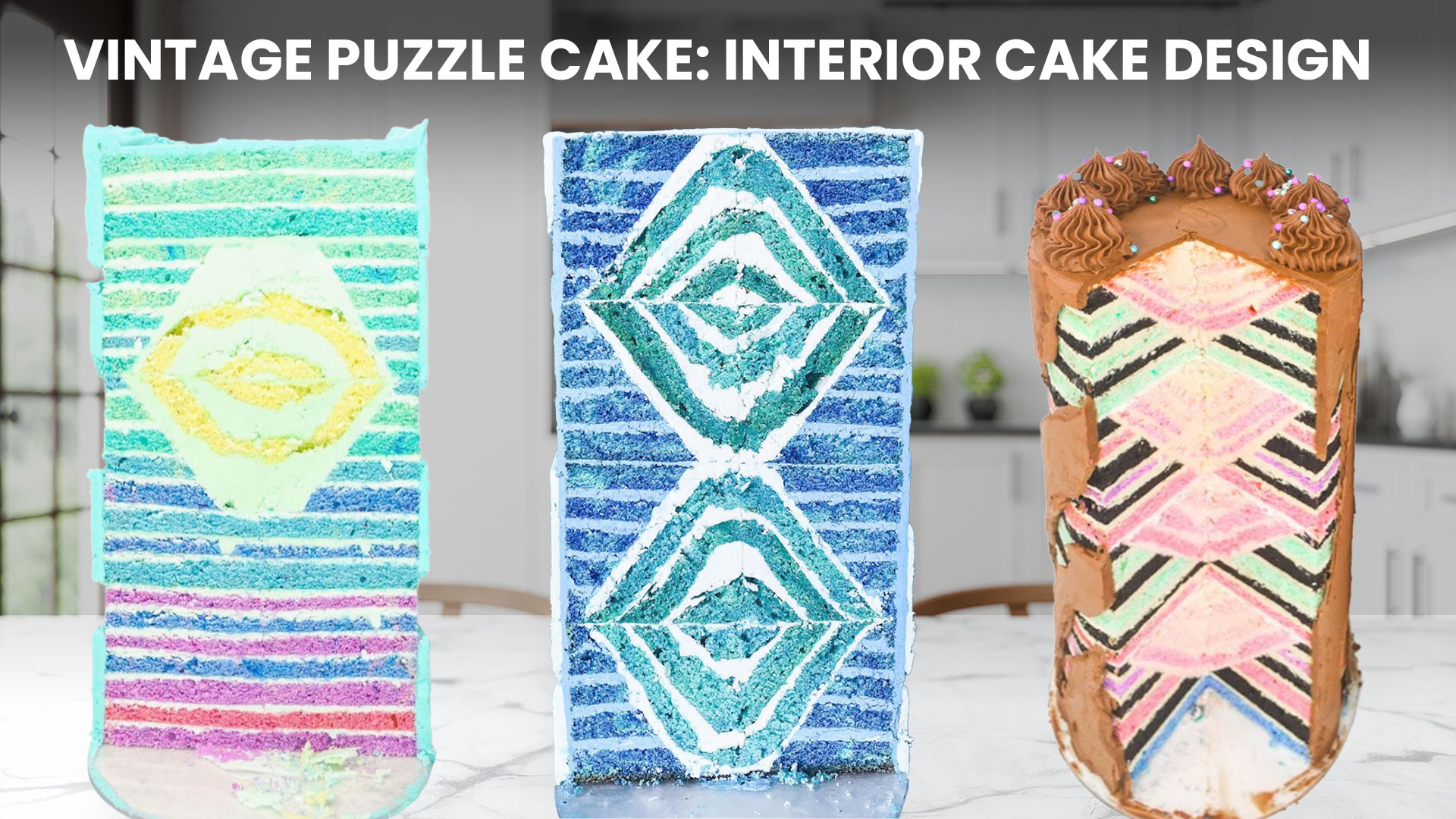 Vintage Puzzle Cake: Interior Cake Design | Creative Cake Design