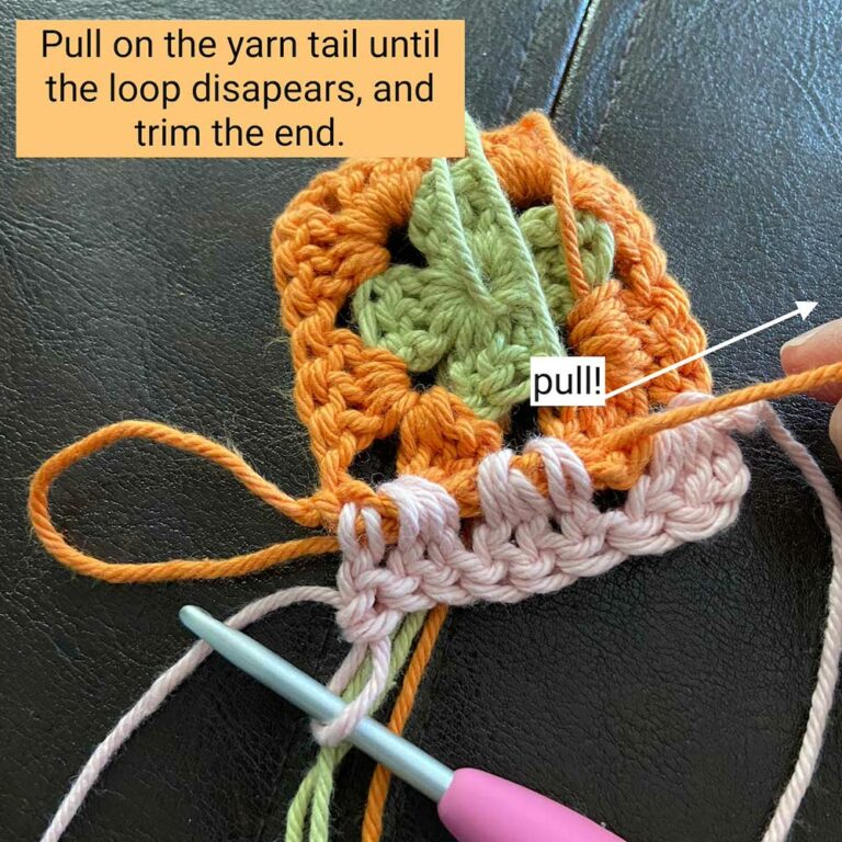 Granny Square Color Change Tip: Reduce Yarn Tails by Half! | Creative Crochet Corner