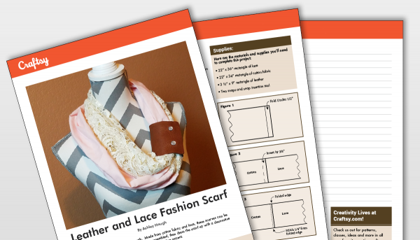 Leather and Lace Scarf Pattern | Craftsy | www.craftsy.com