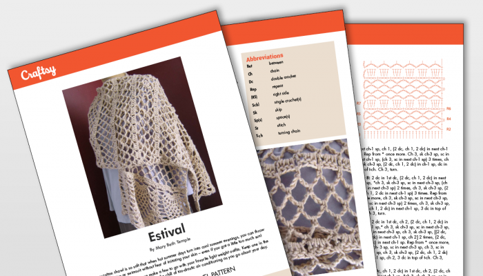 Estival Shawl Pattern | Craftsy | www.craftsy.com