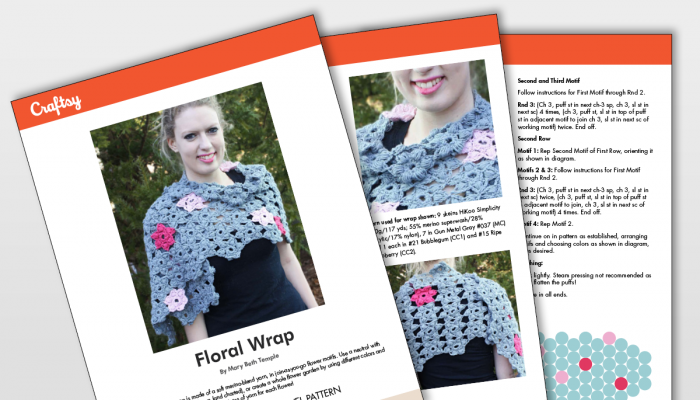 Floral Wrap Pattern | Craftsy | www.craftsy.com
