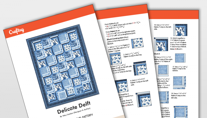 Delicate Delft Quilt Pattern | Craftsy | www.craftsy.com