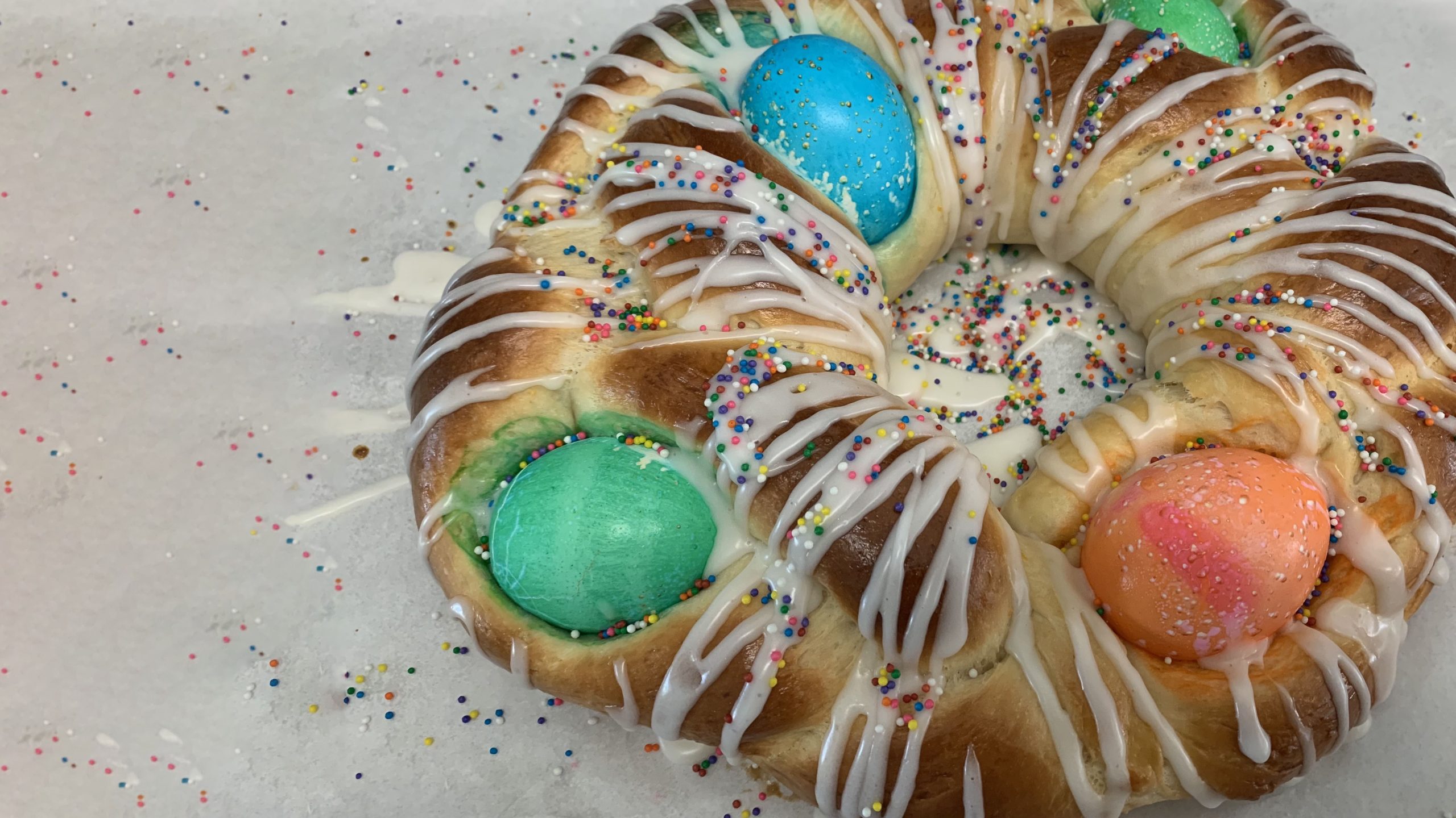 Italian Braided Sweet Bread Wreath | Craftsy