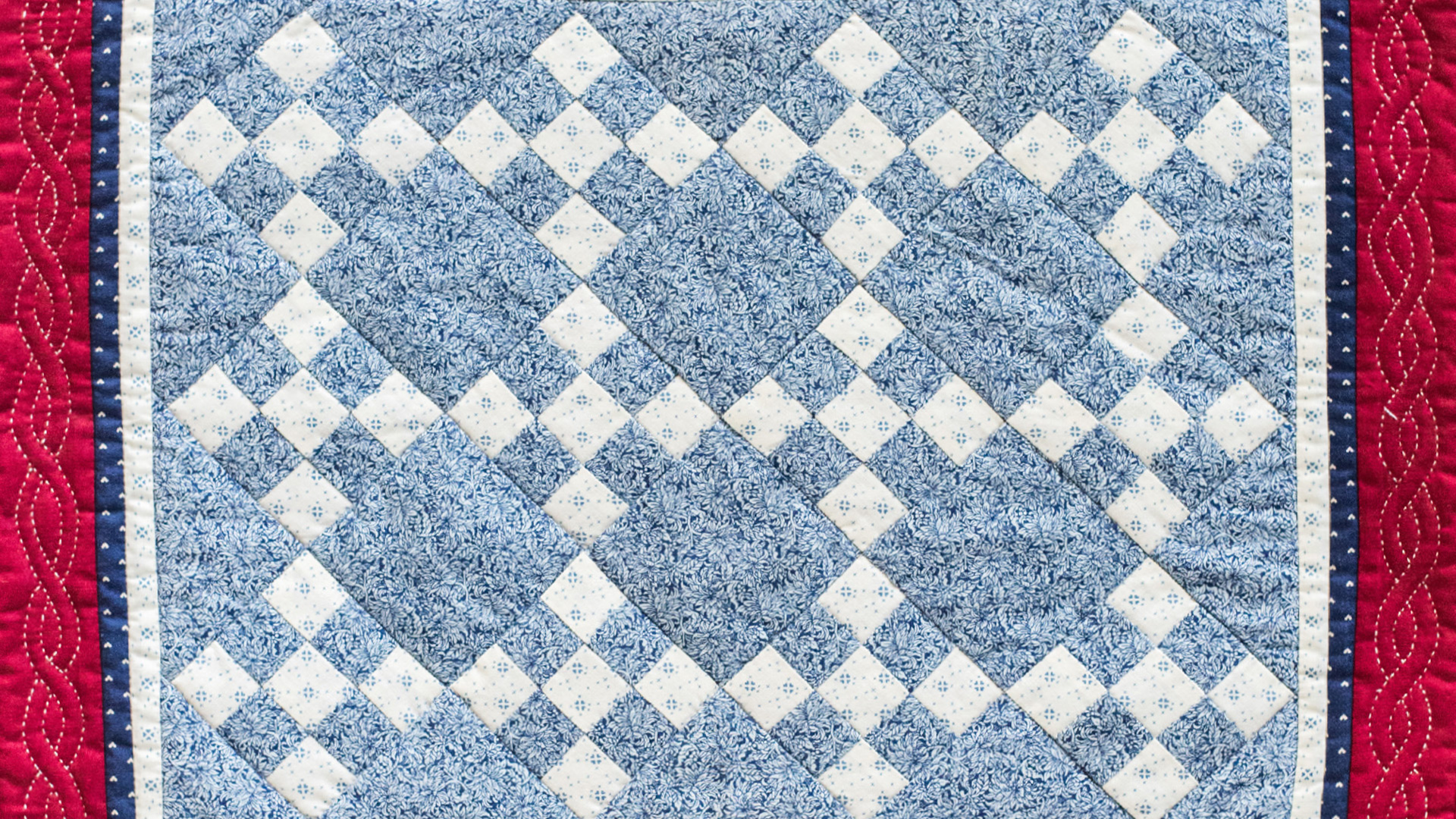 Diagonal Nine Patch Wall Hanging Marti Michell Craftsy