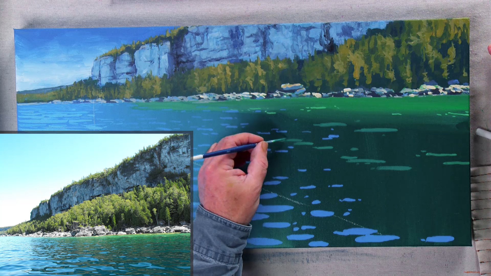 How to Paint Choppy Water in Acrylic | Craft And Hobby