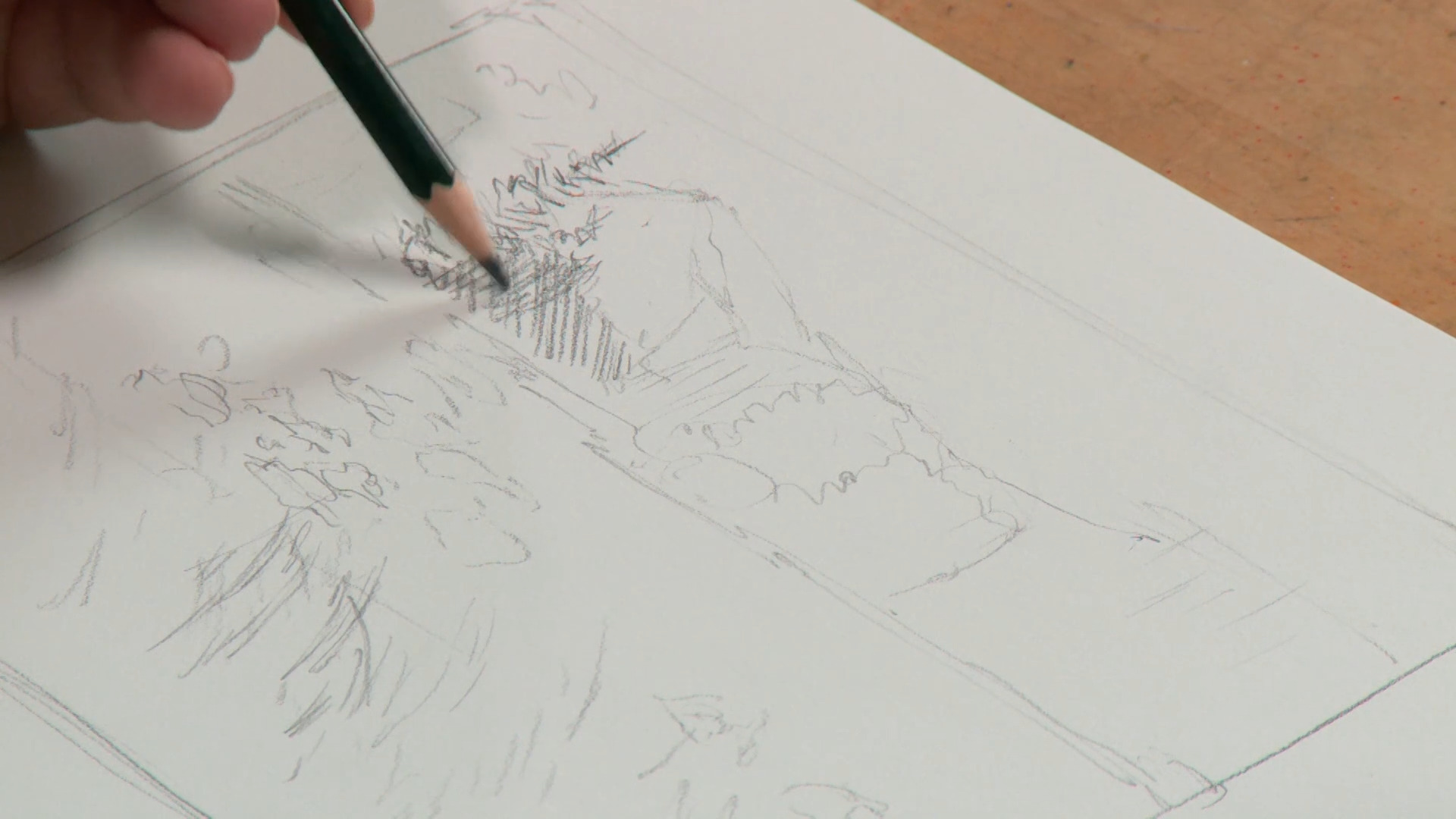 How to Draw Trees, Shrubs, Grass & Mountains | Craft And Hobby