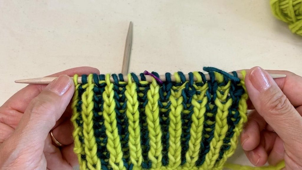 One-Color Brioche Knitting in Rows | The Knitting Circle