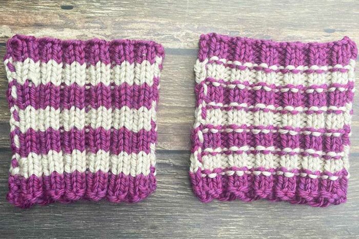 Knitting Ribbed Stripes | The Knitting Circle