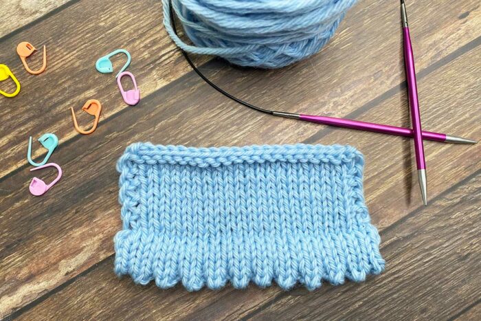 Folded Picot Edging | The Knitting Circle