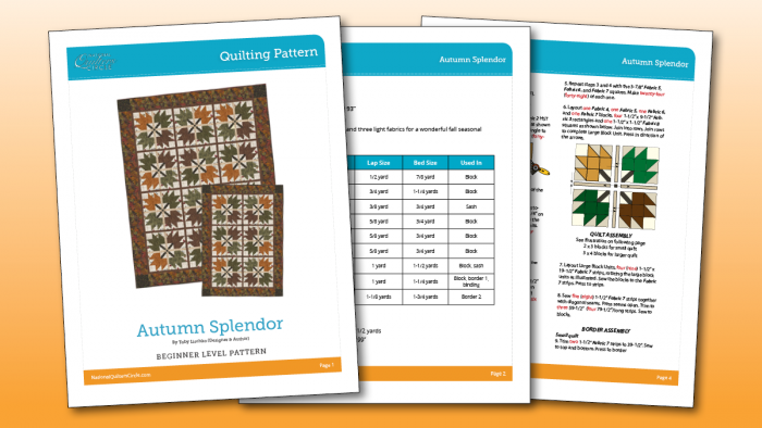 Autumn Splendor Pattern | National Quilters Circle