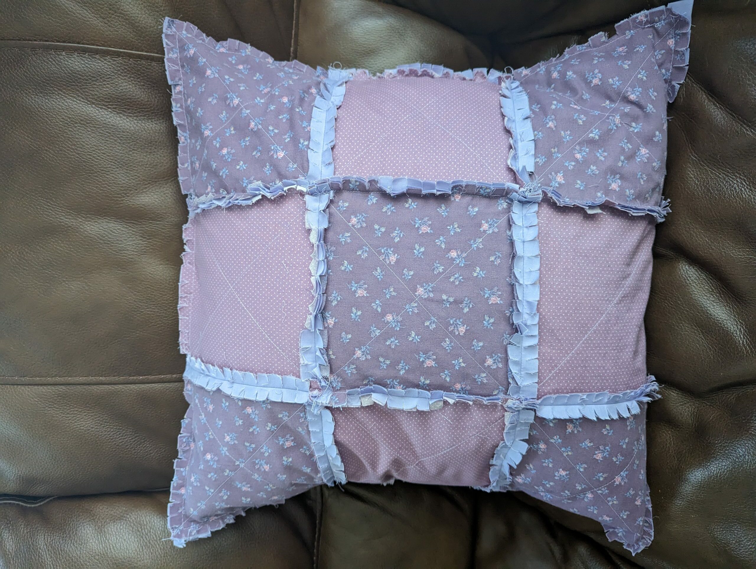 Rag Quilt Pillow | National Sewing Circle